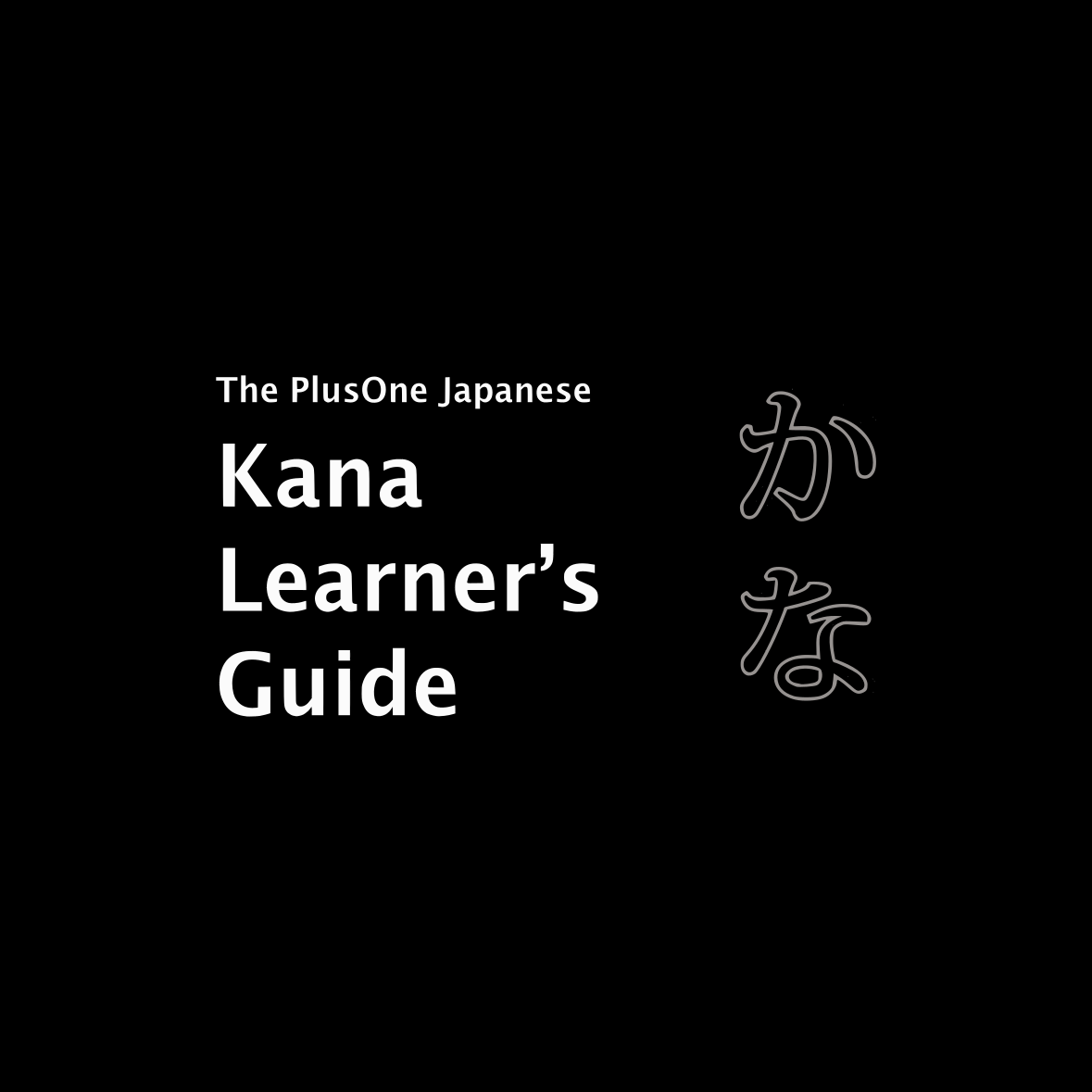 PlusOne Japanese Kana Learner's Guide (color booklet)